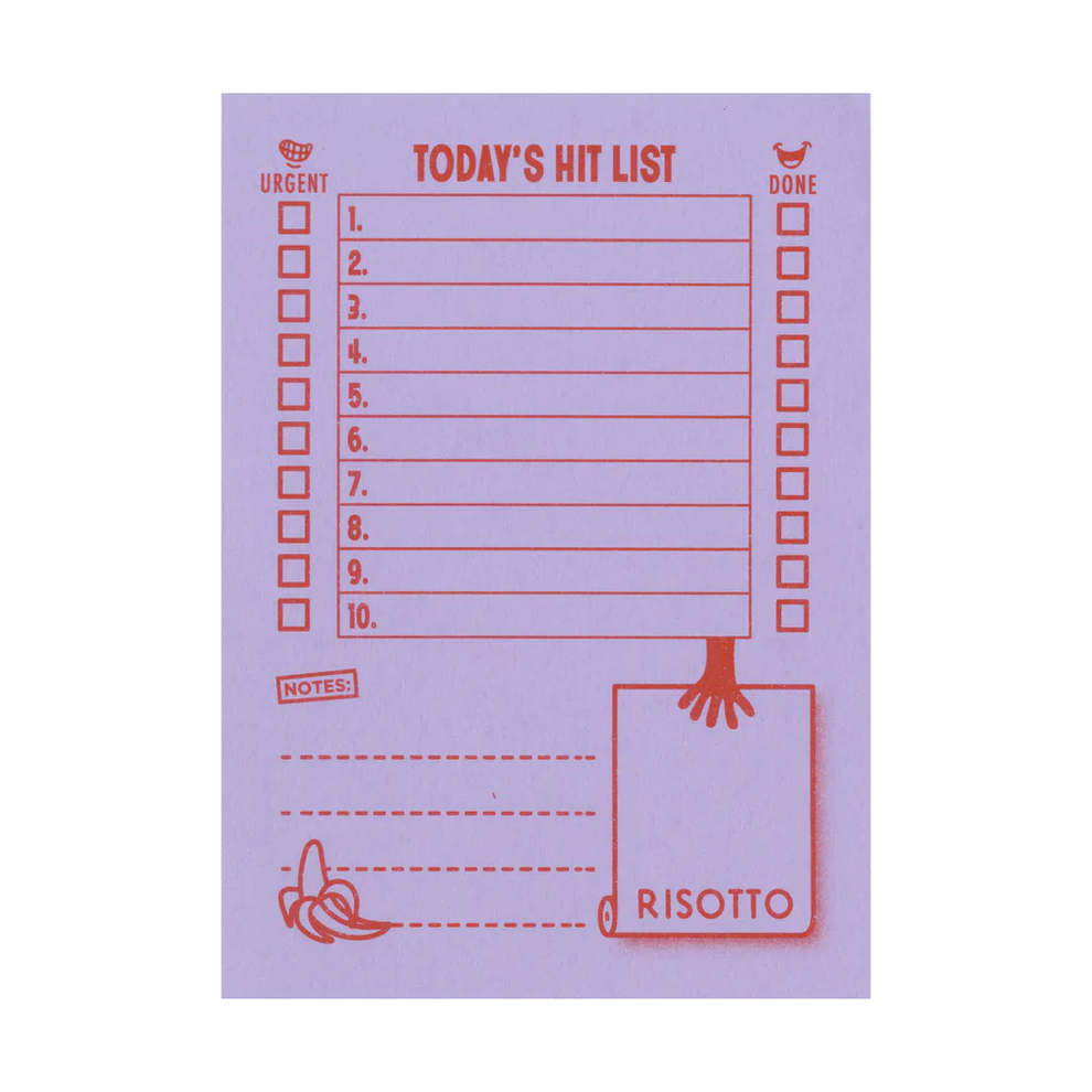 Hit List Notepad by Risotto – Little Otsu